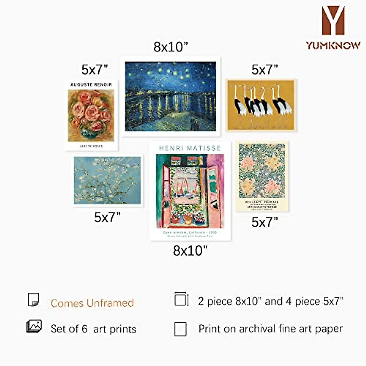 Eclectic Decor Wall Art Print - Matisse Van Gogh Japan Morris Painting - Maximalist Room Decor - Modern Contemporary Museum Picture - Abstract Boho Print Bedroom Living Room - Aesthetic Aura Poster