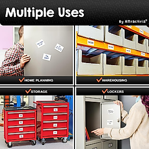 Dry Erase Magnetic Labels 2.8 x 1.8 in, Small Dry Erase Magnets, 40-Pack, White Erasable Write-On All-Purpose Labels, for Office, Education, Home, Whiteboard