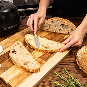 Enamelled Cast Iron Dutch Oven Pot – Dutch Oven For Sourdough Bread Baking – Cast Iron Bread Pot – Red, 6 Quarts, 22cm – by Nuovva