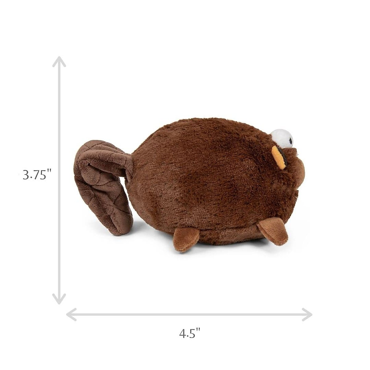 goDog Action Plush Beaver Animated Squeaky Dog Toy, Chew Guard Technology - Brown, One Size