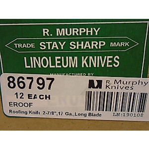 R Murphy USA Bundled Lot of (2) 17 Gauge Roofing/Linoleum Knives - Long Blades # 86797