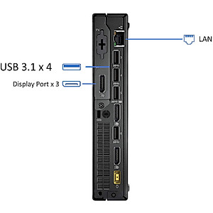 Lenovo ThinkCentre M910Q Tiny Desktop Computer, Intel Core i7-6700T Upto 3.6GHz, 8GB RAM, 256GB NVMe SSD, 4K 3-Monitor Support DisplayPort, HDMI, AC Wi-Fi, Bluetooth - Windows 10 Pro (Renewed)