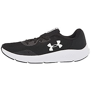 Under Armour Women's Charged Pursuit 3, Black/White, 9.5 Medium US