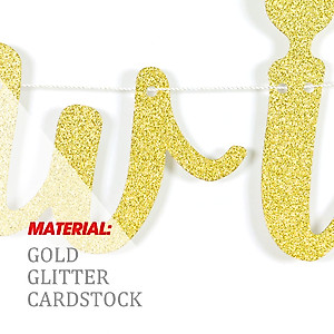 Best Wishes Warmest Regards Banner, Schitt's Greek Themed Birthday Banner, Graduation Party, Farewell Party Decorations(Gold Glitter)