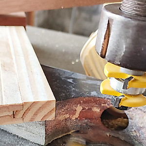 NC NC Tongue and Groove Router Bit Set,2PCS Wood Milling Cutter for Woodworking (14 inch Shank)