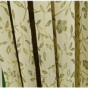 Today's Curtain Lexington Ascot 40" W x 25" L, Ecru/Sage