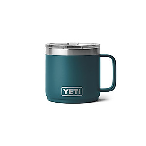YETI Rambler 14 oz Stackable Mug, Vacuum Insulated, Stainless Steel with MagSlider Lid, Agave Teal