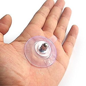 DANXQ Clear PVC M5 Thread Screw Suction Cup with Cap Nut, Diameter 4 CM 1.57 Inch,6 PCS,Recommended (M5-D4 CM)