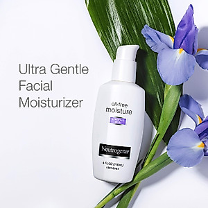 Neutrogena Oil Free Moisture Daily Hydrating Facial Moisturizer & Neck Cream with Glycerin - Fast Absorbing Ultra Gentle Lightweight Face Lotion & Sensitive Skin Face Moisturizer, 4 fl. oz (Pack of 2)