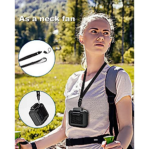 FRIZCOL Portable Waist Fan, 6000mAh Mini Fan with Clip, Up to 20 Hrs Working Time, Personal Belt Fan, Neck Fan Battery Operated Rechargeable, Body Fan for Outdoor Working (Gray)