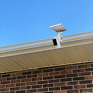 Aobelieve 2-in-1 Gutter Mount for Ring Solar Panel, Stick Up Cam Battery and Spotlight Cam Battery, White