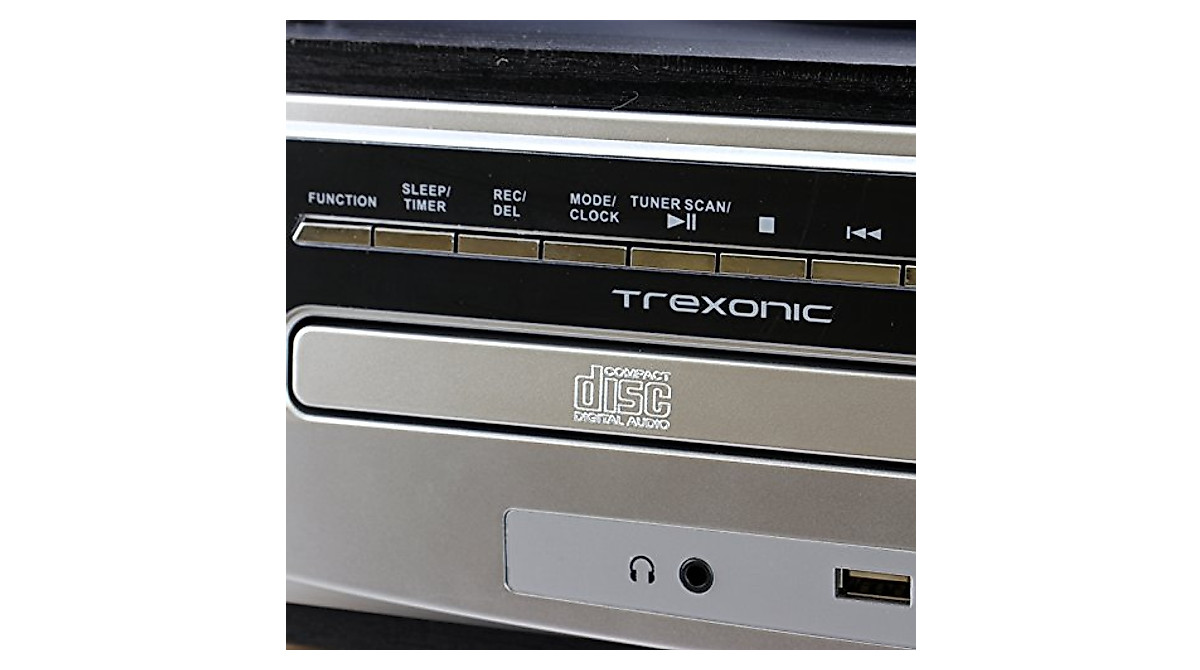 Trexonic Turntable Home Stereo: Vinyl, CD, Bluetooth, USB Record