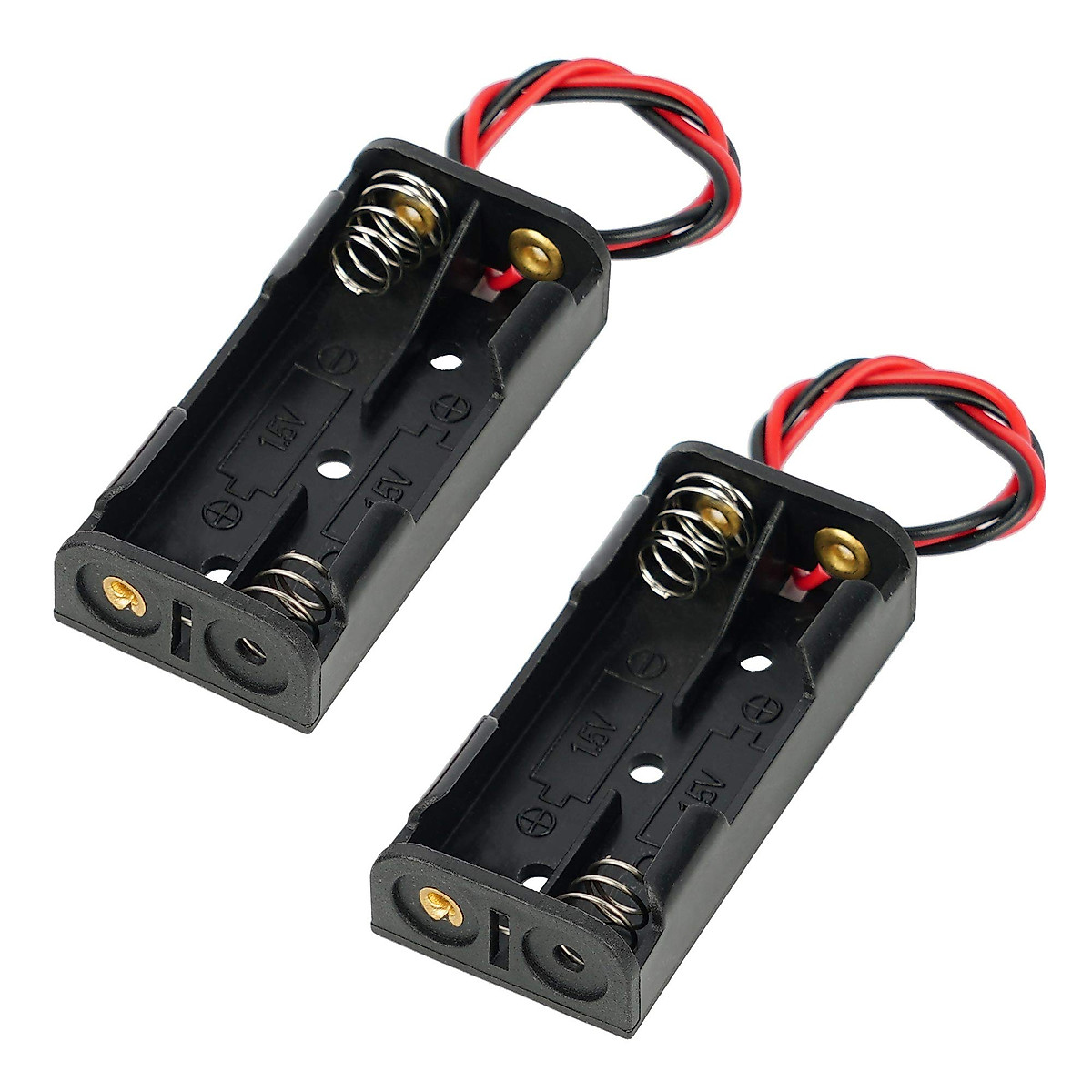 AAA Battery Holder with Leads 2 AAA Battery Holder 3 AAA Battery Holder with Wires 4 AAA Battery Holder (Pack of 8) (8 pcs-AAA)