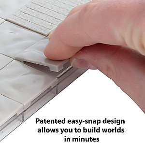 Monster Adventure Terrain- 50pc Wavy Style Tile Expansion Pack-Paintable 1"x1" Tile Set- Easy Snap Creates Amazing Tabletop Terrain in Minutes