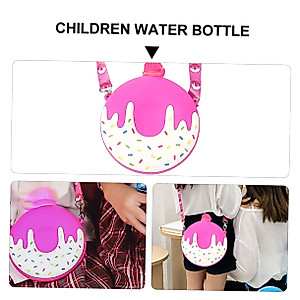 BESTOYARD 1 PC Donut Kettle Kids Sports Water Bottle for Kids Portable Water Kettle Donut Bottle Leakproof Water Bottle with Silicone Sleeve Donut Gifts Drinking Bottle Water Cup