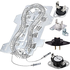 Replace Samsung Dryer Heating Element DC47-00019A & DC96-00887A & DC47-00016A & DC47-00018A & DC32-00007A with Thermal Fuse,Thermostat Dryer Parts,Repace dv40j3000ew/a2 dv45h7000ew/a2 dv42h5200ew/a3