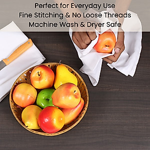 Cotton Clinic Flour Sack Towels White 26"x26" - 100% Cotton Flour Sack Kitchen Towels - Multi Purpose Dish Towels for Drying Dishes - 12 Pack