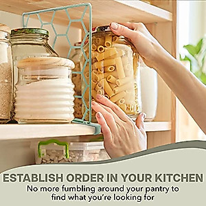 5 star moon, 3 Pcs Green Metal Closet Shelf Dividers, Heavy Duty & Rust Proof Closet Shelf Dividers for Wood Shelves,Multi-Purpose Shelves Dividers for Closet in Kitchen, Clothing, Shoes, Purses