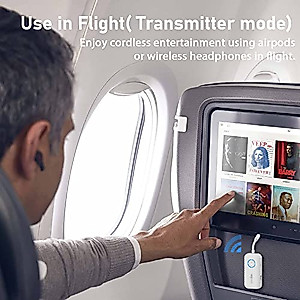 Lavales Wireless Bluetooth 5.3 Audio Transmitter Receiver Adapter for Airplane, Gym/TVs/Gaming Consoles/Car/PC/Home Stereo, 3.5 mm Jack, AptX Adaptive/Low Latency,Dual Paring,Rechargeable,HD Stereo