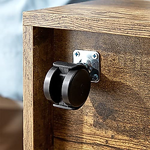 The Storage MAX - Underbed Wooden Organizer with Wheels - Dark Wood