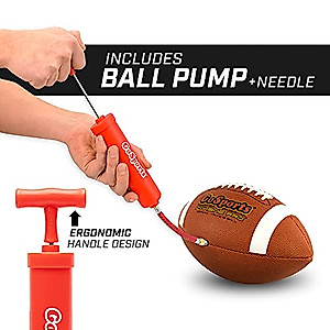 GoSports Combine Football 6 Pack Regulation Size Official Composite Leather Balls