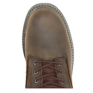 Wolverine Men's Floorhand Waterproof Insulated 8" Boot Construction, Dark Brown, 8