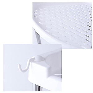 FIZZOQI 2/3 Layers Triangle Kitchen Counter Shelf Storage Organizer Corner Seasoning Standing Storage Rack Plastic Stainless Steel Organizer Shelf Multi-Functional Storage Shelf