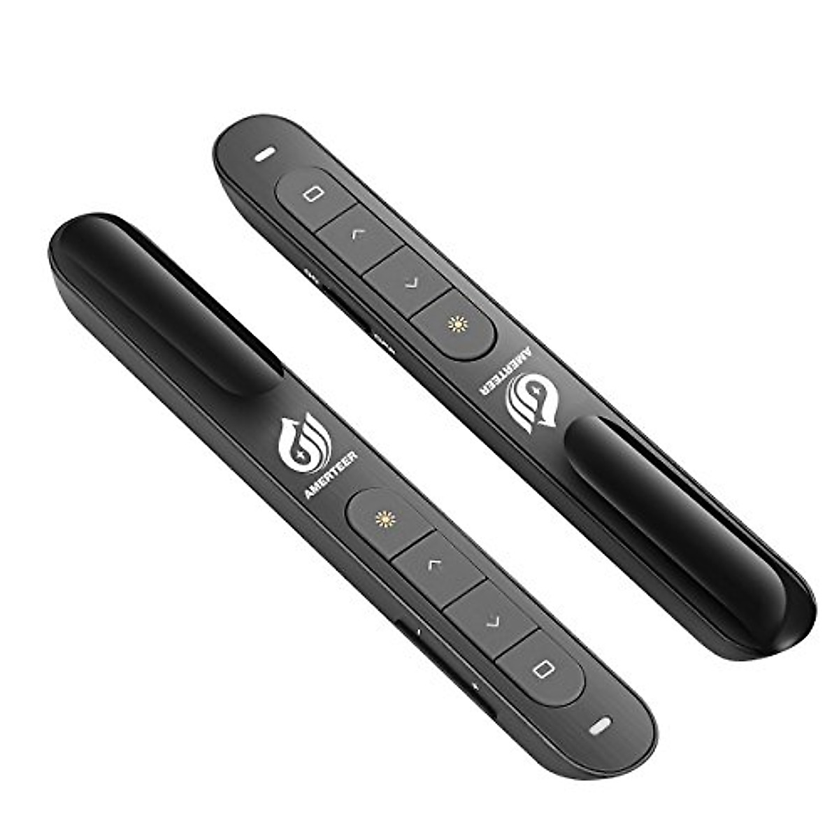 AMERTEER Wireless Presenter,Support Hyperlink RF 2.4GHz Powerpoint PPT Clicker Presentation Remote Control Laser Pointer Flip Pen