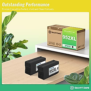 S SMARTOMNI 952XL Ink Cartridges Black Combo Pack with Upgraded Chip Replacement for HP 952 XL Ink Cartridge for HP Officejet Pro 8710 7740 8210 7720 8720 8200 7730 8715 8725 8745 8747 8736 (2 Pack)