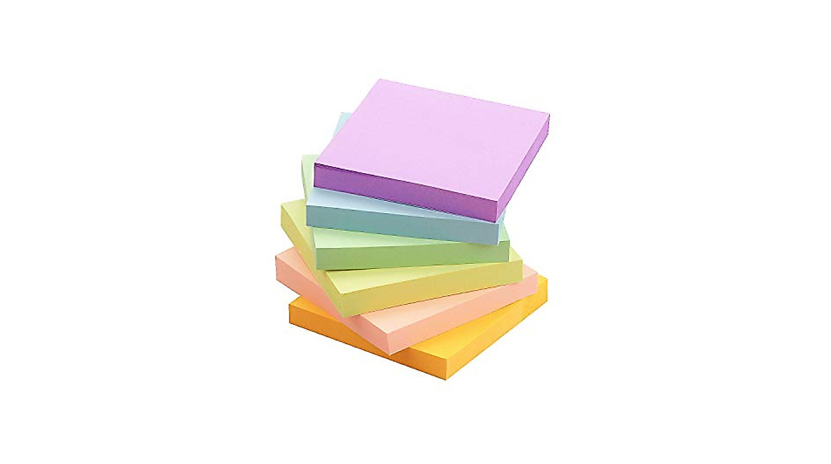 Early Buy 3x3 Sticky Notes - 6 Pads, 6 Bright Colors