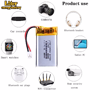 Liter Energy Battery 3.7V Lipo Battery 400mAh Rechargeable Lithium ion Polymer Battery 602035 Lithium Polymer ion Battery with JST Connector