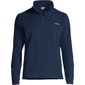 Lands' End Mens T100 Fleece Quarter Zip Radiant Navy Regular Large