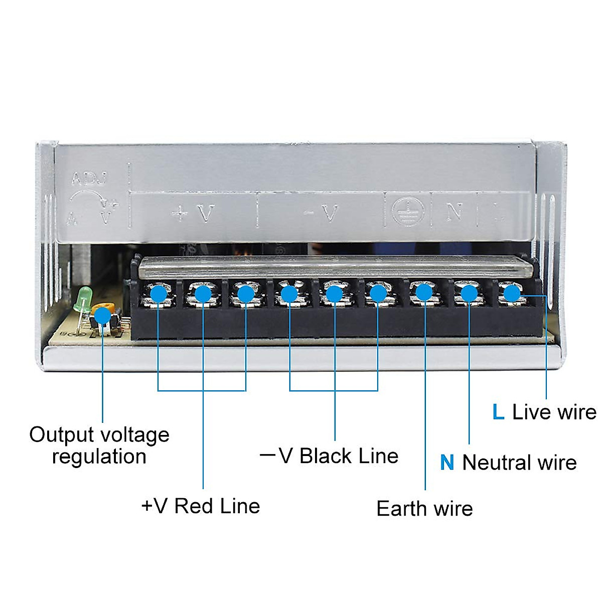 inShareplus 24V 16.5A 400W Universal Regulated Switching Power Supply, 100-240V AC to DC 24 Volt LED Driver, Converter, Transformer, Adapter for LED Strip Light, CCTV, Computer Project, 3D Printer etc