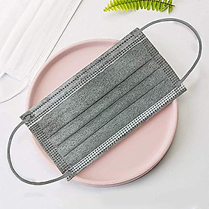 100 Pack Grey Individually Wrapped Disposable Face Mask,3-Layer Masks with Elastic Ear Loops for Children,Breathable and Comfortable Non-woven Face Mask for Daily Protection