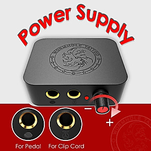 Tattoo Kit, Wormhole Tattoo Gun Kit Tattoo Machine Kit 20 Tattoo Cartridge Needles 10 Inks with Foot Pedal, Power Supply, RCA Tattoo Cord, Tattoo Machine for Tattoo Artists and Beginners WTK079