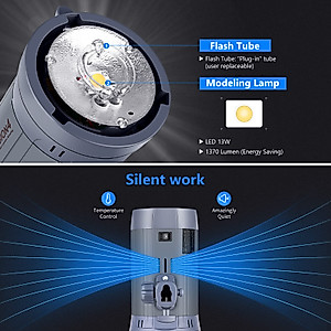 Neewer Vision 4 300W Li-ion Battery Powered Outdoor Studio Flash Strobe (1000 Full Power Flashes with 2.4G System, Trigger Included), Bowens Mount for Video Location Photography