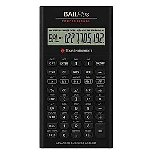 Texas Instruments BA II Plus Professional Financial Calculator IIBAPRO/CLM/1L1/D