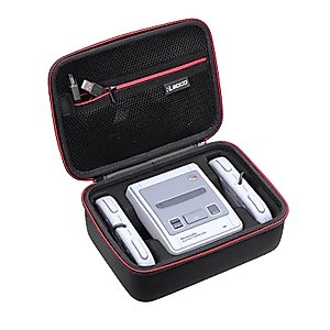 RLSOCO Carrying Case for Nintendo Entertainment System NES Classic Edition/Super NES Classic Mini, Protective Storage Case for Console and Controller（Case Only）