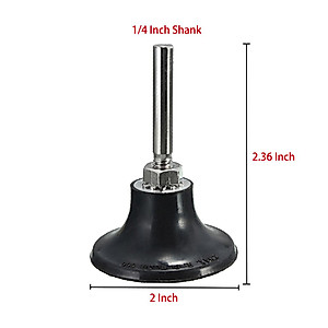 Yakamoz 2Pcs 2-Inch Roll Lock Sanding Discs Holder Roll Lock Disc Pad Quick Change Adapter with 1/4 Shank