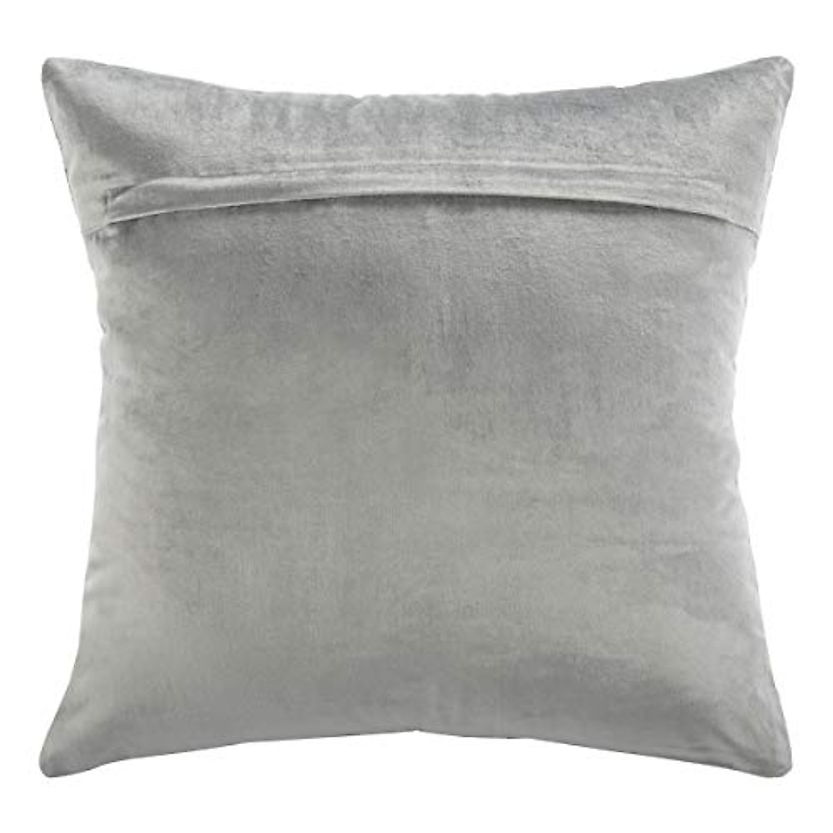 Safavieh Edmee Metallic Throw Pillow, 22"x22", Light Grey/Silver