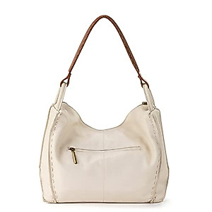 The Sak Los Feliz Hobo in Leather, Lined, Roomy Shoulder Purse, Stone