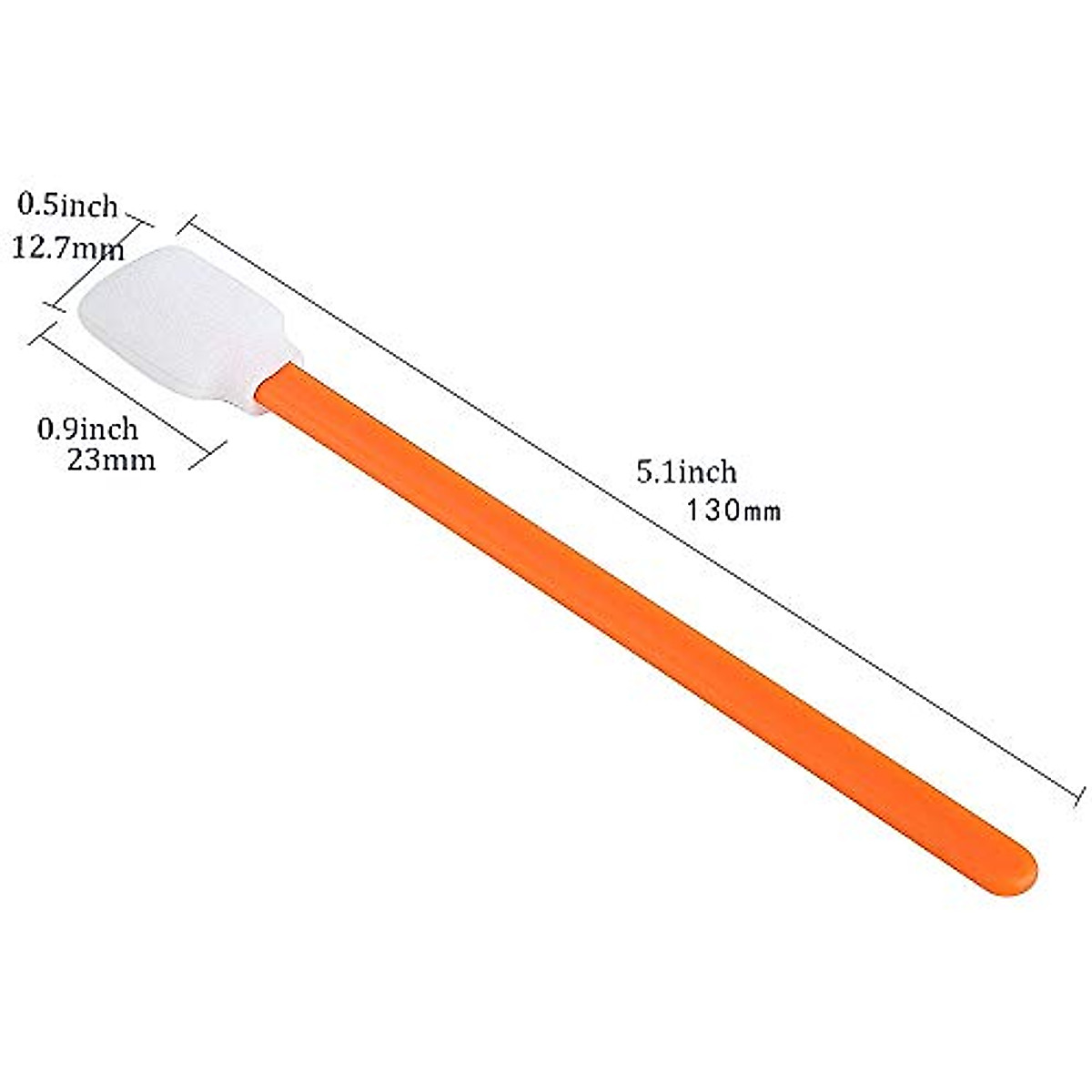Wellgler's Foam Cleaning Swab,for Electronics, Camera, Optical Lens Cleaning and Clean Inkjet Printer (200pcs Orange)