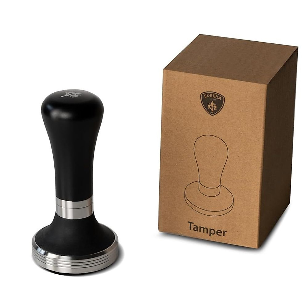 Eureka Perfect Grip 58.3mm Adjustable Espresso Tamper, Black