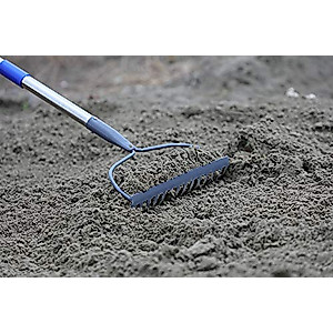 FLY HAWK 5 FT Bow Rake Heavy Duty，for lawns Raker to Gather Fallen Leaves, Weeds，Strong Hold When Working – Rust-Free(5 FT)