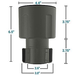 Swigzy Car Cup Holder Expander Adapter (Adjustable) - Holds Hydro Flask, Yeti, Nalgene, Large 32/40 oz. Bottles & Big Drinks - Gray