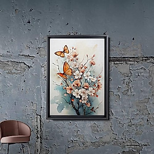 Abstract Painting Buy Canvas Wall Art, Butterfly Painting Art, Butterfly canvas, bedroom Butterfly wall art,Watercolor abstract Butterfly canvas painting