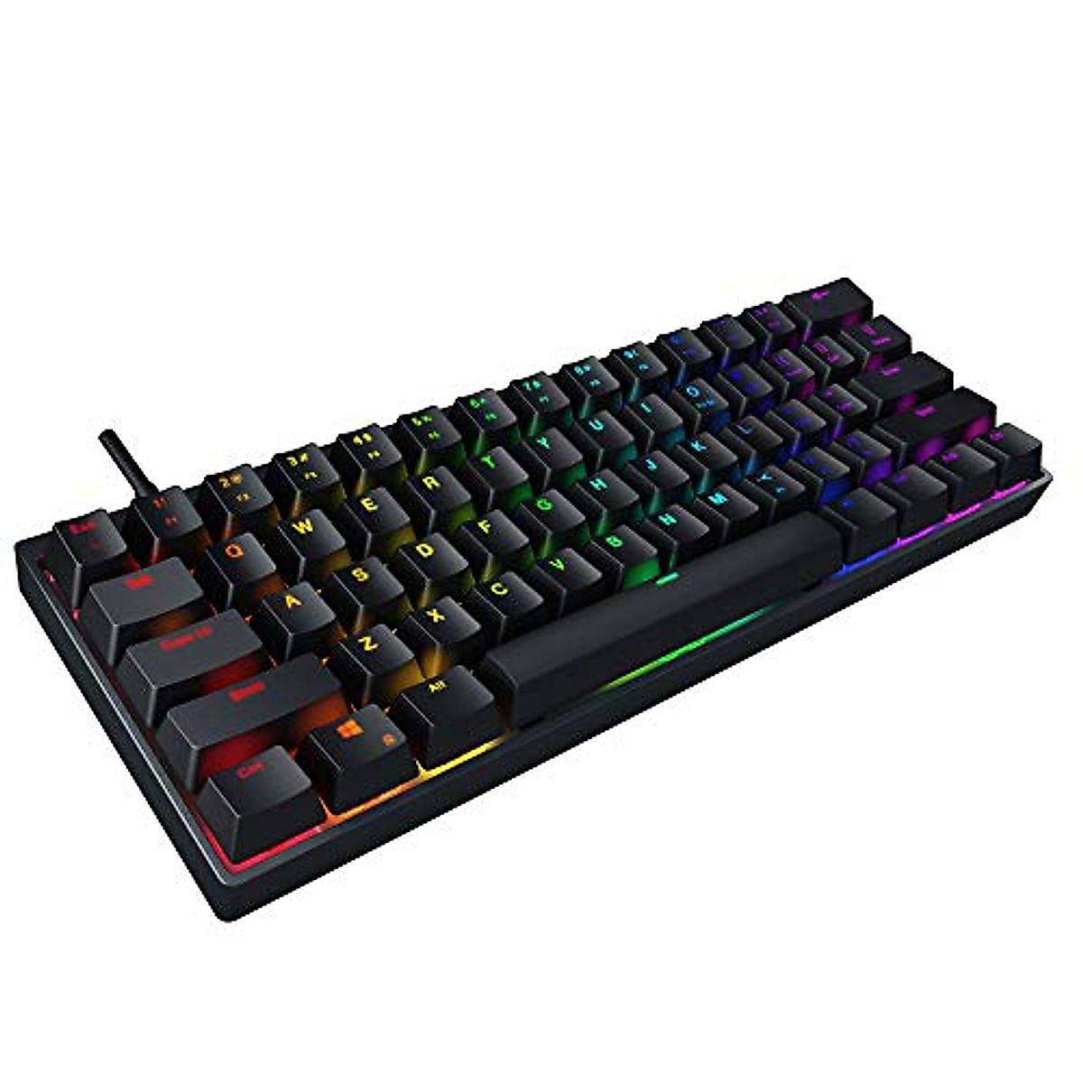 DURGOD HK Venus RGB Mechanical Gaming Keyboard | 60% Layout | USB C Wired | Doubleshot PBT Keycaps | Cherry Profile | NKRO Rollover | Windows & Mac | Aluminium Chassis| Cherry MX Blue, Black