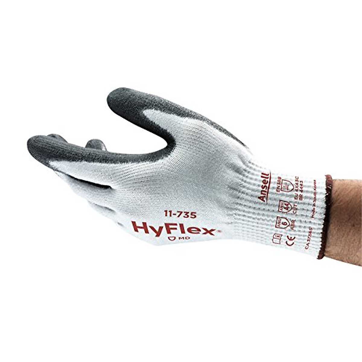 HyFlex 11-735 Cut Protection Gloves -Medium Duty, High Cut Resistance, Size X Large (pack of 12)