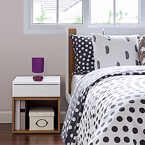 Simple Designs LT2005-PRP Stonies Small Stone Look Table Desk Bedside Lamp, Purple