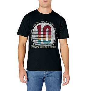 Official Double Digits Vintage 10 Year Old 10th Birthday T-Shirt